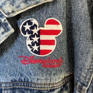 disneyland | Jackets & Coats | Disneyland American Flag Denim Trucker ...